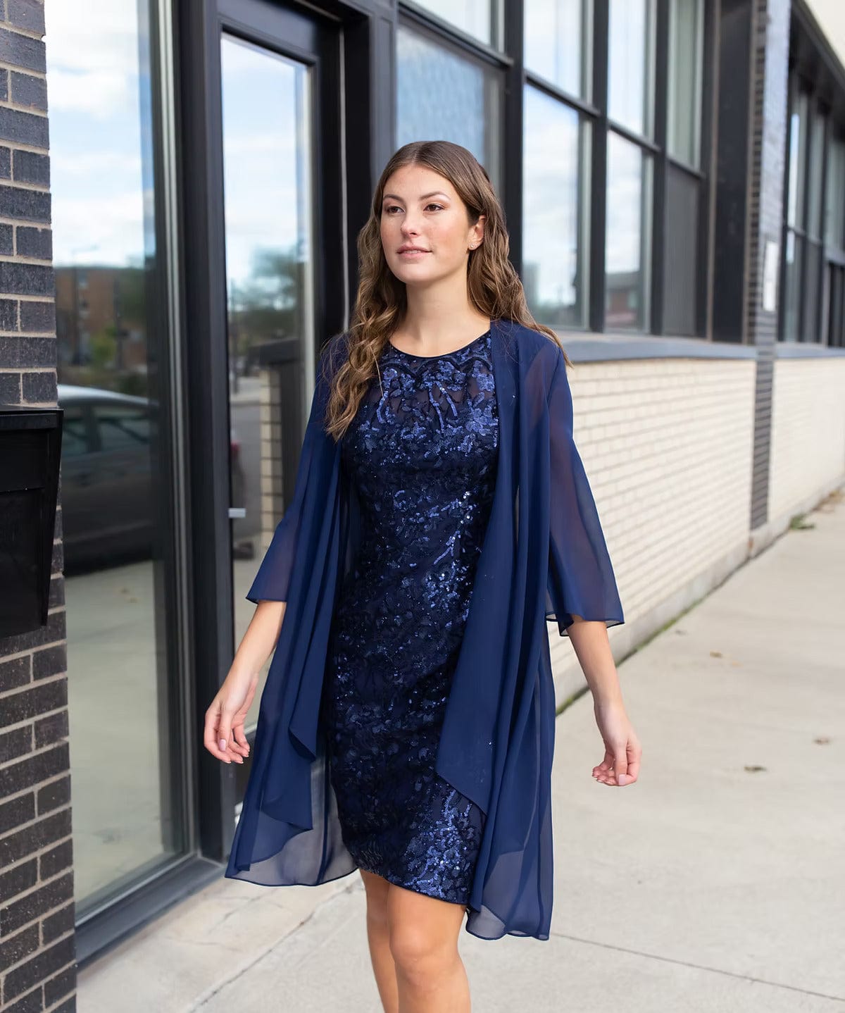 Bridalane Mother of The Bride Sequin Dress with Shawl - 2030 – 30 ...